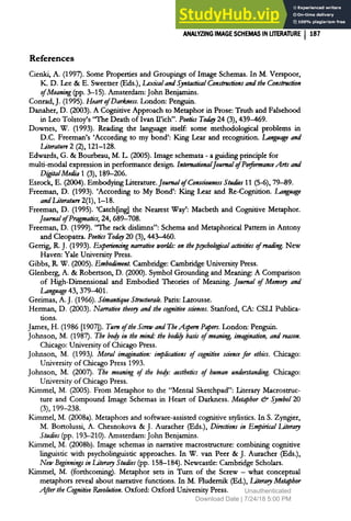 Analyzing Image Schemas In Literature | PDF