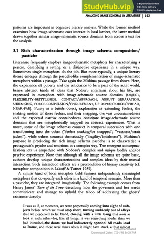 Analyzing Image Schemas In Literature | PDF