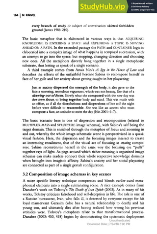 Analyzing Image Schemas In Literature | PDF