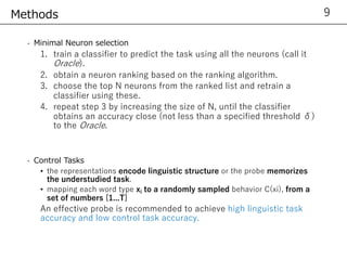 Analyzing individual neurons in pre trained language models | PPT