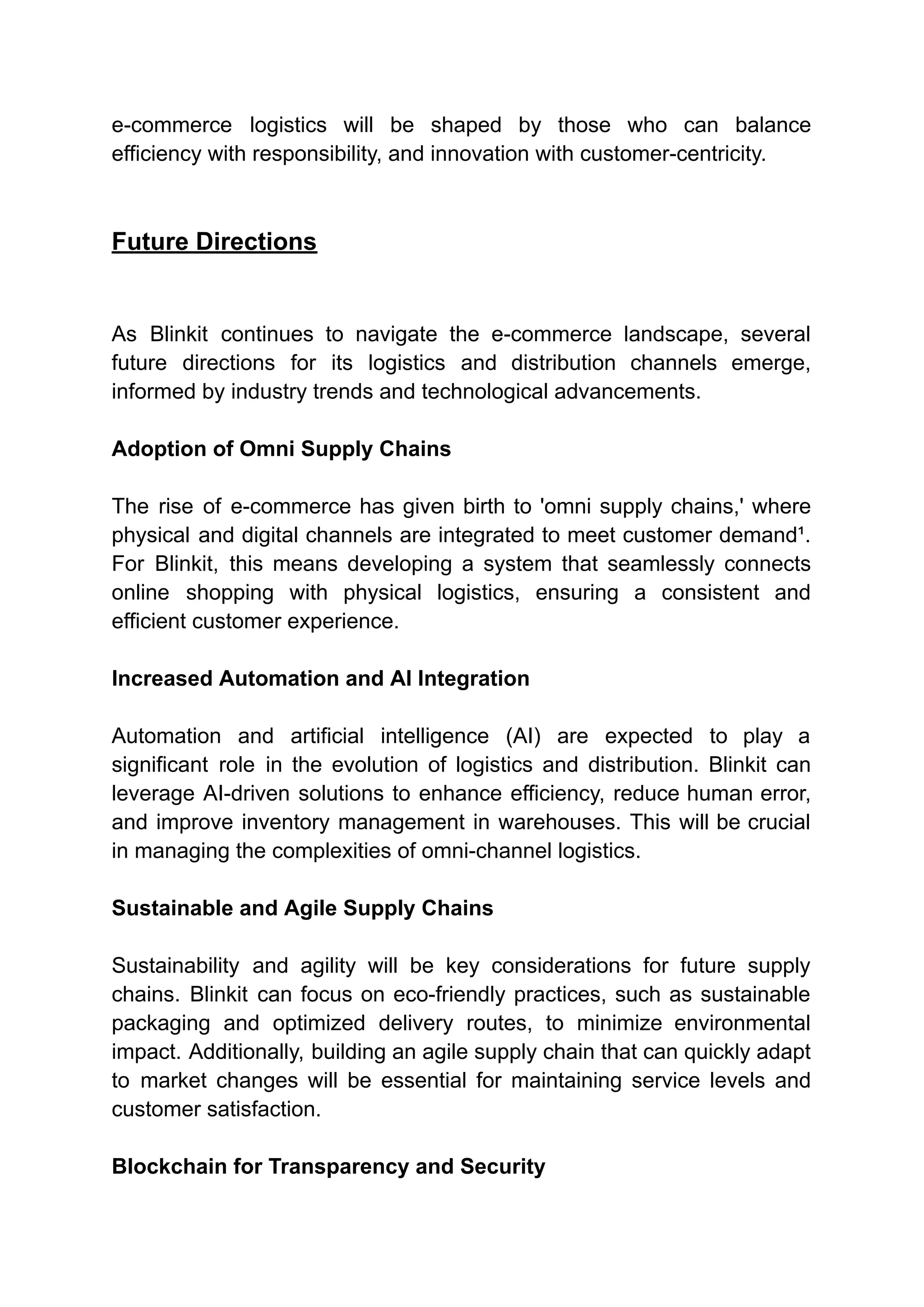Blikit project, Analyzing Logistics and Distribution Channel of Blinkit” - Google Docs.pdf