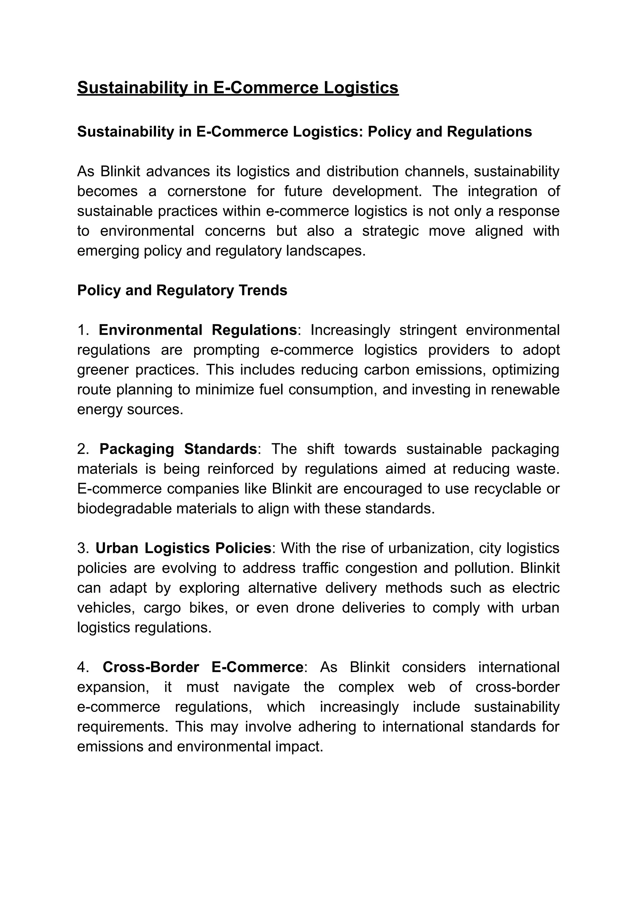 Blikit project, Analyzing Logistics and Distribution Channel of Blinkit” - Google Docs.pdf