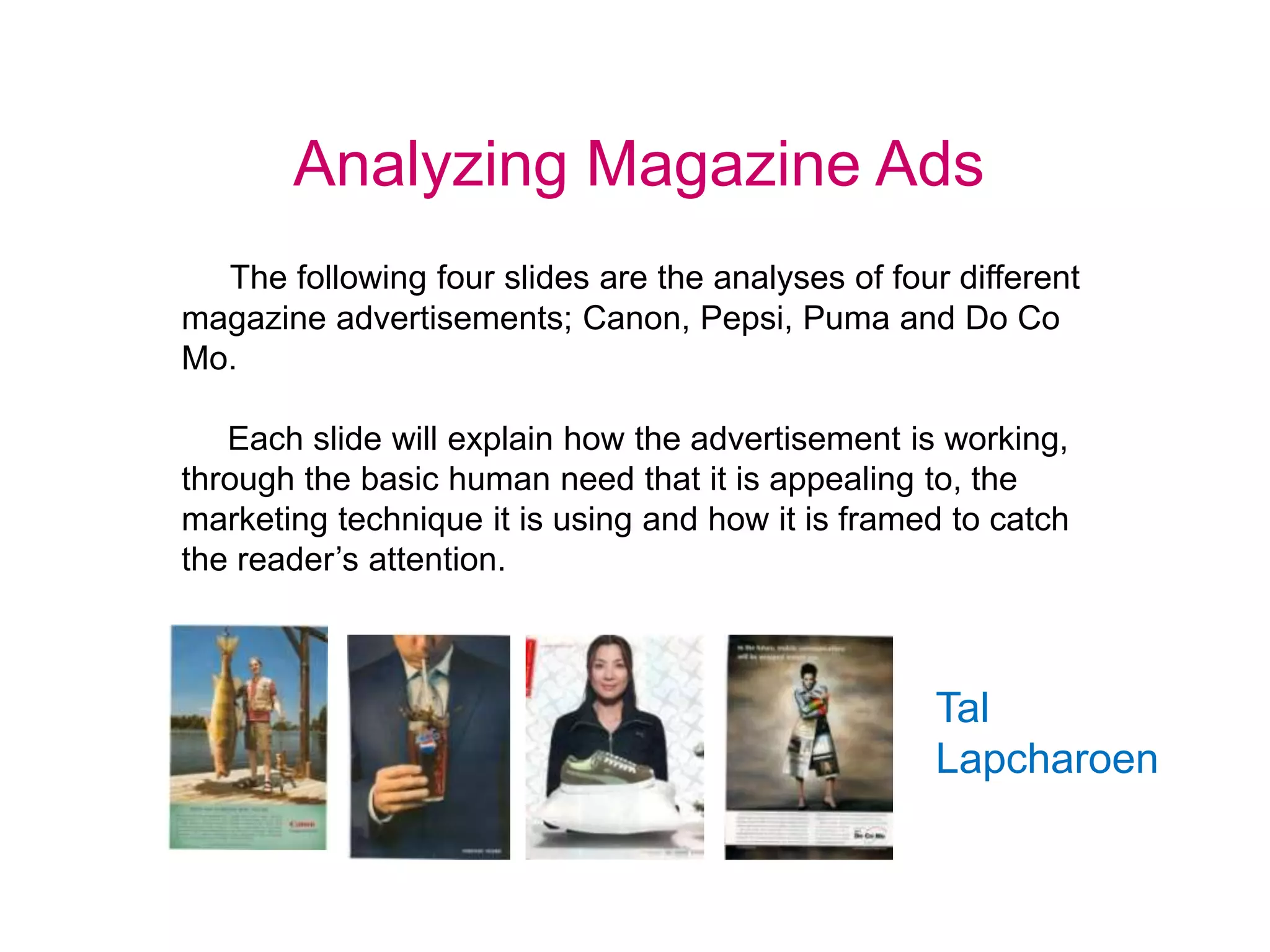Analyzing magazine ads | PPT