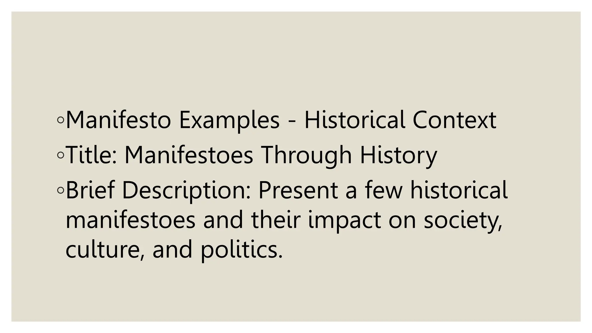 Analysing Manifesto for Grade 12-SHS-EAPP | PPTX