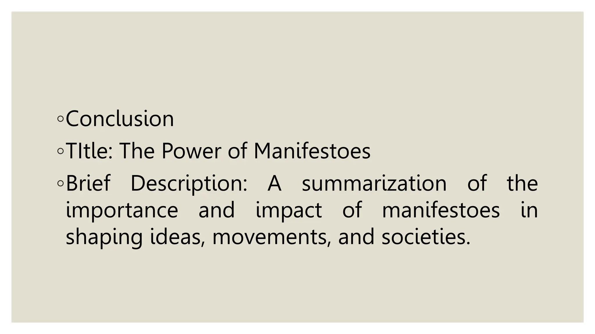 Analysing Manifesto for Grade 12-SHS-EAPP | PPTX