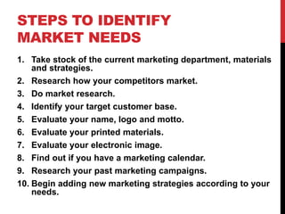 Analyzing market needs | PPTX