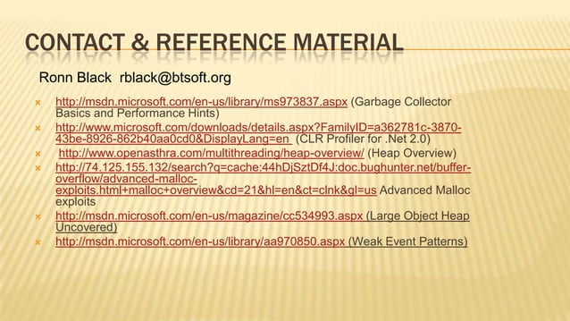 Analyzing memory usage and leaks | PPT Analyzing memory usage and leaks | PPT