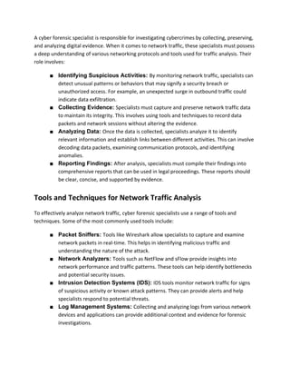 Analyzing Network Traffic for Evidence: A Cyber Forensic Specialist’s Guide | PDF | Free Download