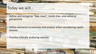 Analyzing News Sources | PPTX
