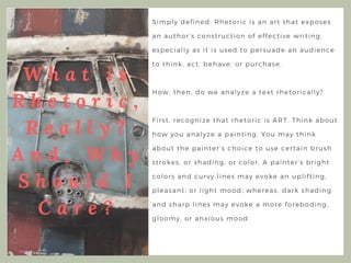 Analyzing nonfiction and rhetoric 1 (rhetorical strategies) | PDF ...