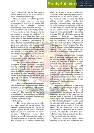 Analyzing Nonverbal Communication In Seminar Presentation | PDF