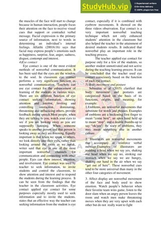 Analyzing Nonverbal Communication In Seminar Presentation | PDF