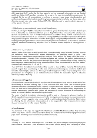 Analyzing of students’ misconceptions on acid base chemistry at senior ...