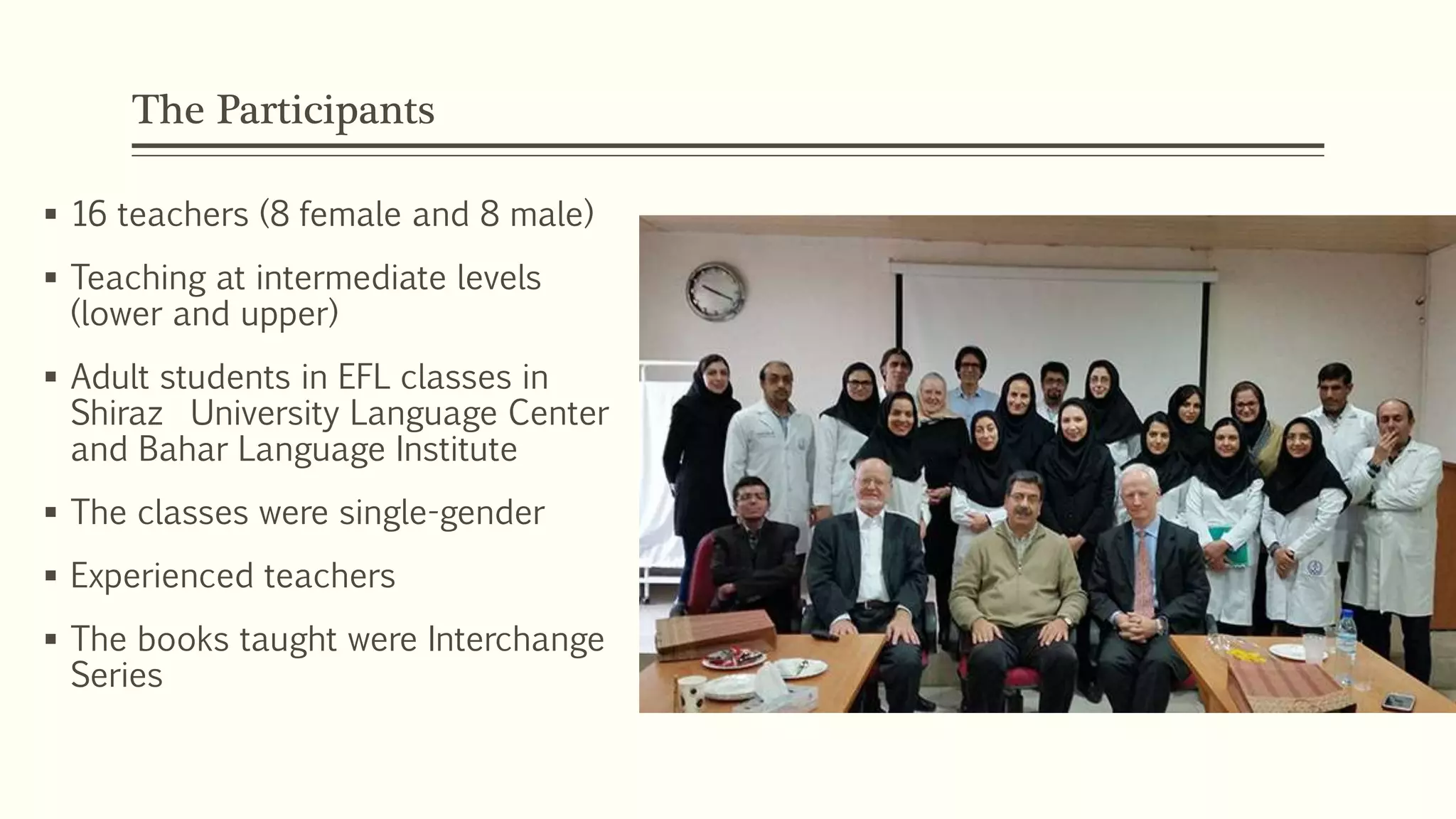 Analyzing patterns of classroom interaction in Iran | PPTX