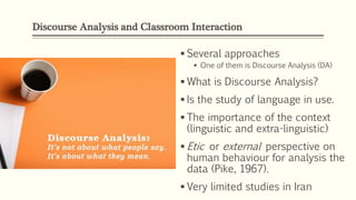 Analyzing patterns of classroom interaction in Iran | PPT