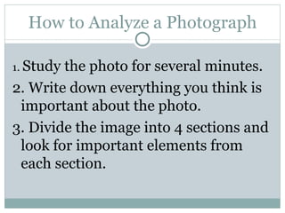 Analyzing Photographs | PPT