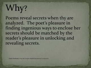 Analyzing poetry | PPTX