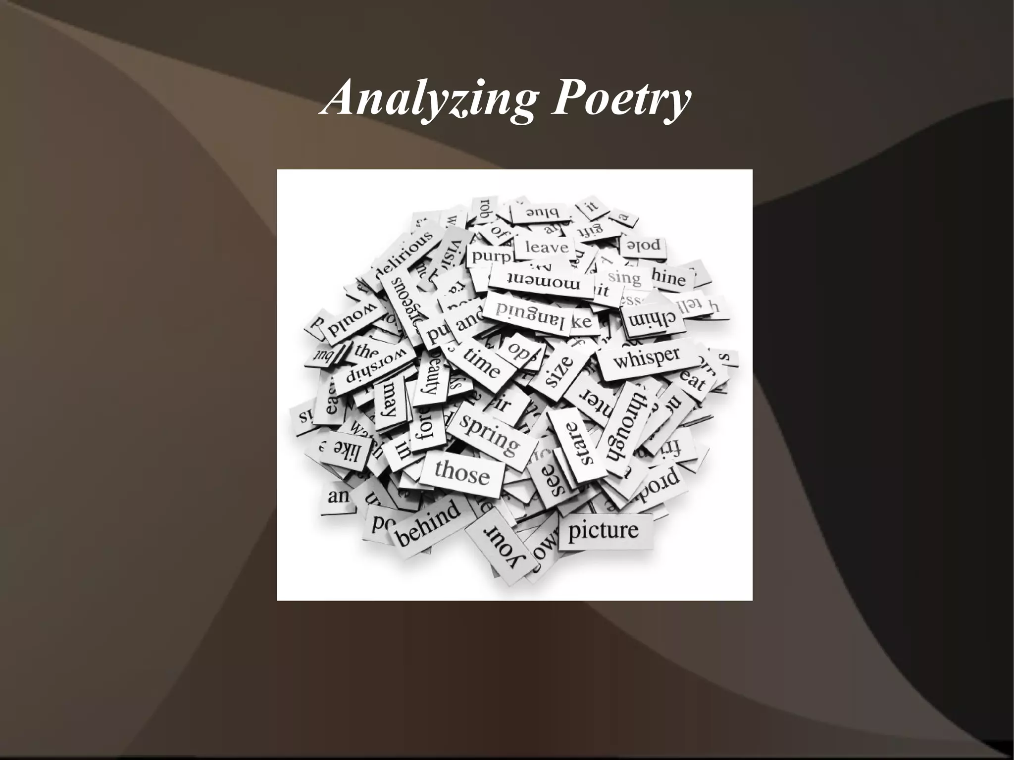 Analyzing poetry presentation | PPT