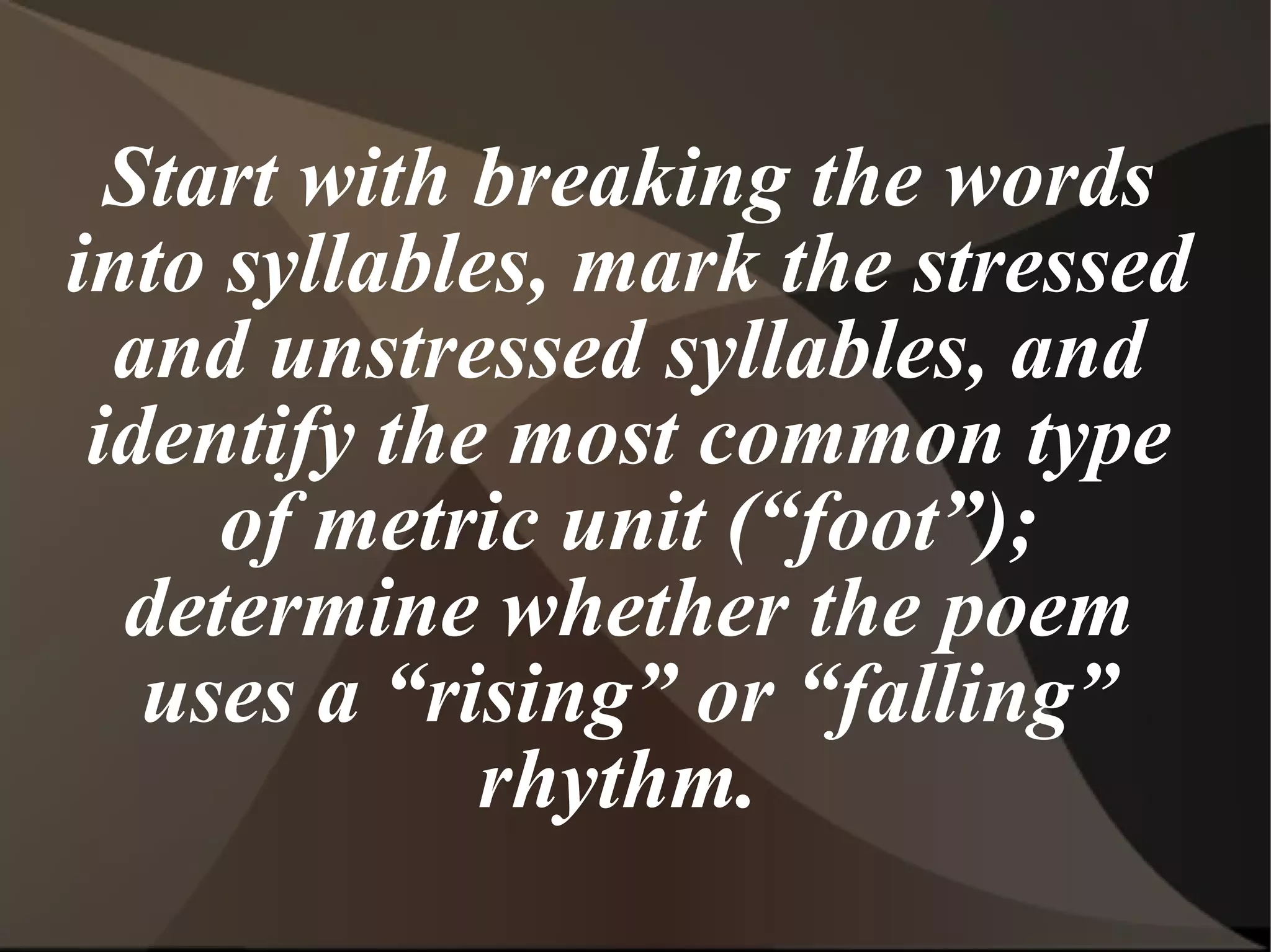 Analyzing poetry presentation | PPT