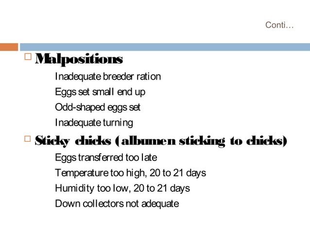 Analyzing poor hatchability | PPT