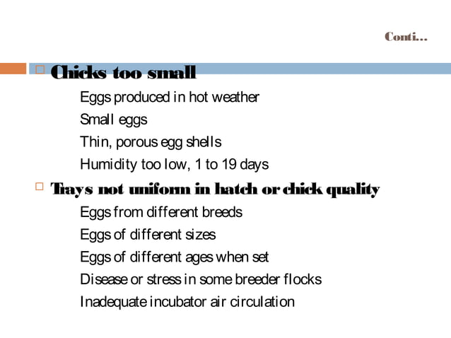 Analyzing poor hatchability | PPT