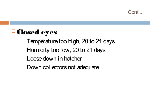 Analyzing poor hatchability | PPT