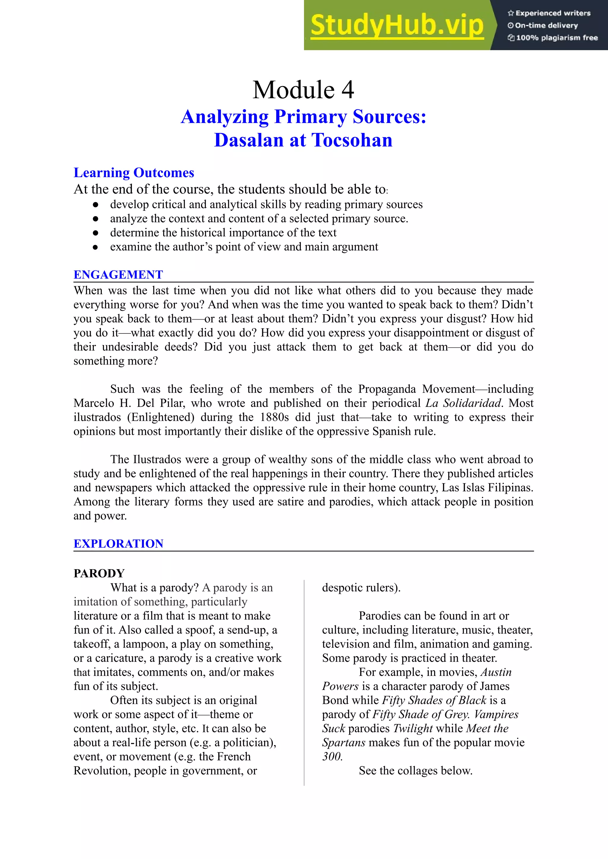 Analyzing Primary Sources Dasalan At Tocsohan | PDF