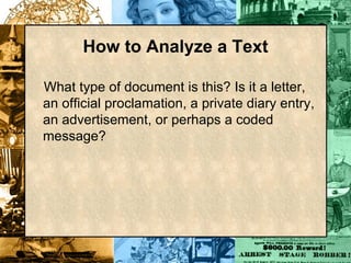 Analyzing primary sources power point | PPT