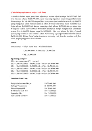 Analyzing project cash flow/abshor.marantika/restu aditya pamungkas/3-3 | PDF