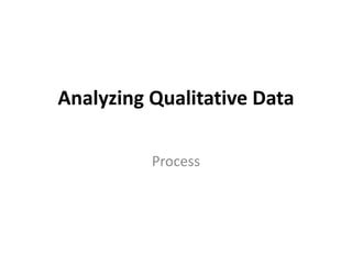 Analyzing Qualitative Data for_ Research | PPT