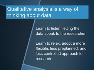 Analyzing qualitative data 4 13-17 | PPTX