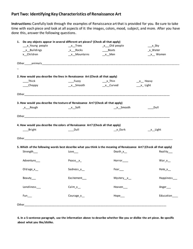 Analyzing renaissance art worksheet alan zurita | DOCX | Design | Fine Art