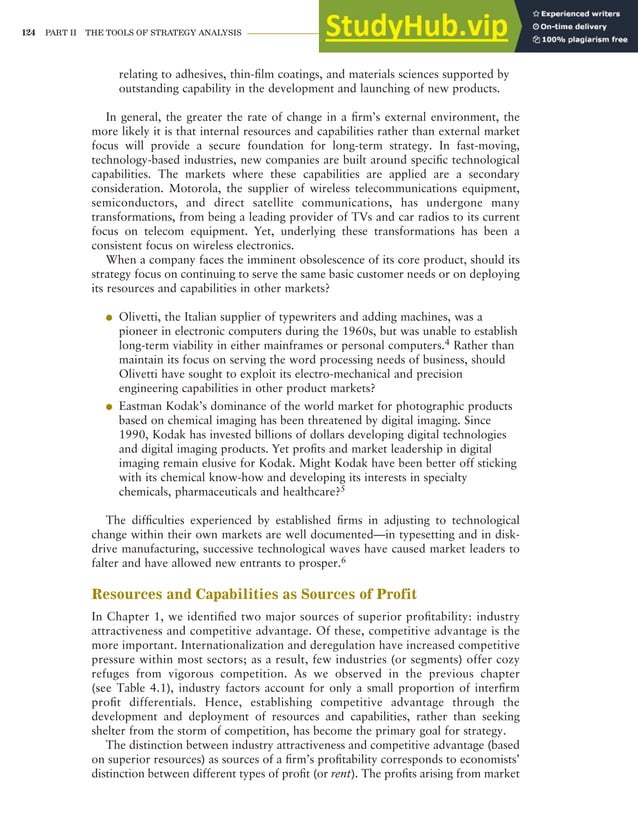 Analyzing Resources And Capabilities | PDF