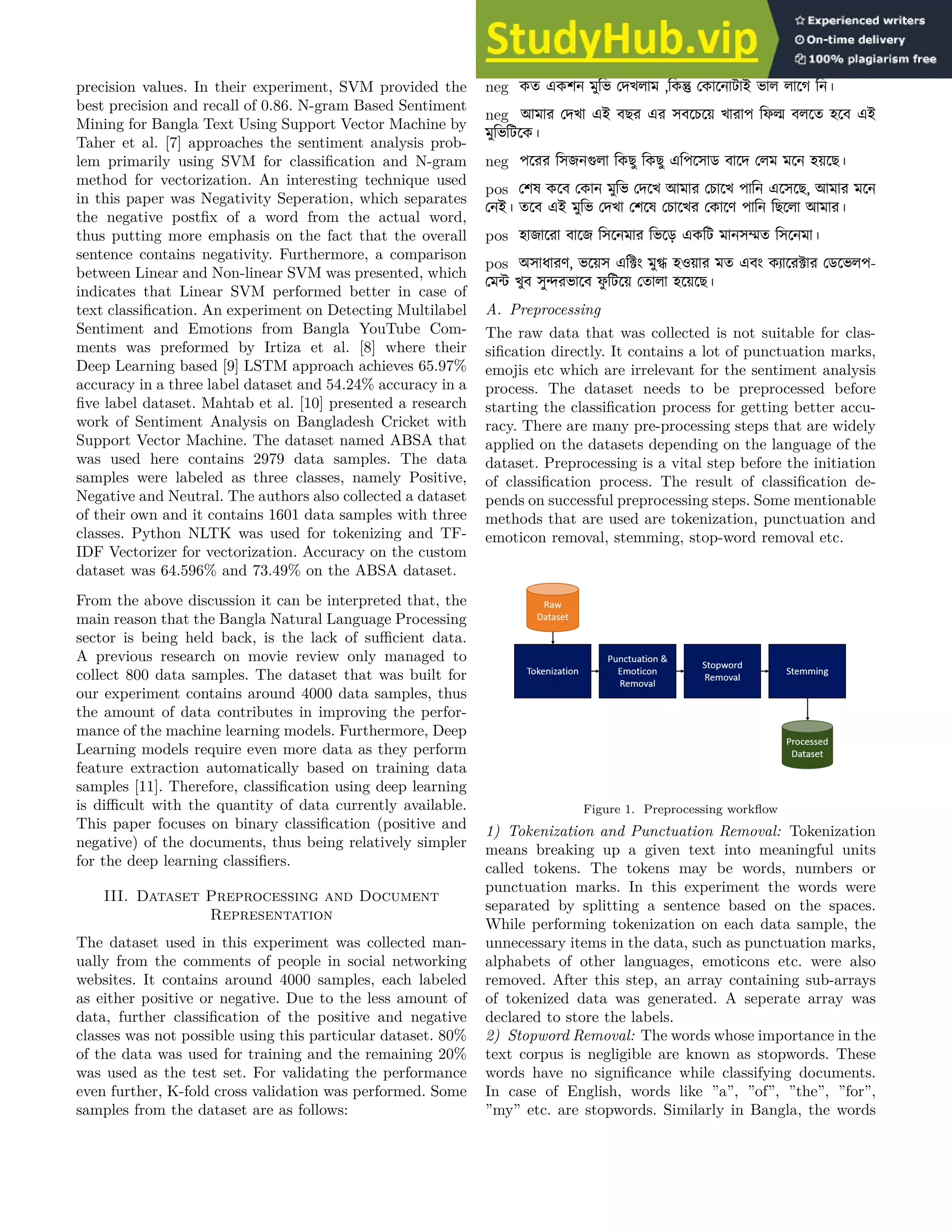 Analyzing Sentiment Of Movie Reviews In Bangla By Applying Machine Learning Techniques | PDF
