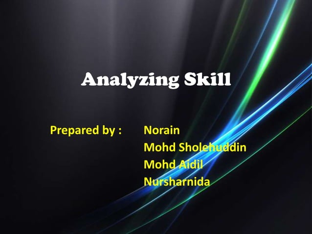 Analyzing skill | PPT