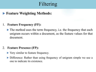 Analyzing Text Preprocessing and Feature Selection Methods for Sentiment Analysis | PPT