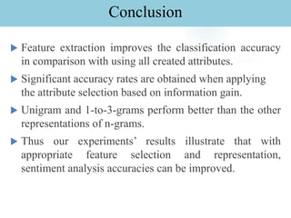 Analyzing Text Preprocessing and Feature Selection Methods for Sentiment Analysis | PPT