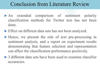 Analyzing Text Preprocessing and Feature Selection Methods for Sentiment Analysis | PPT