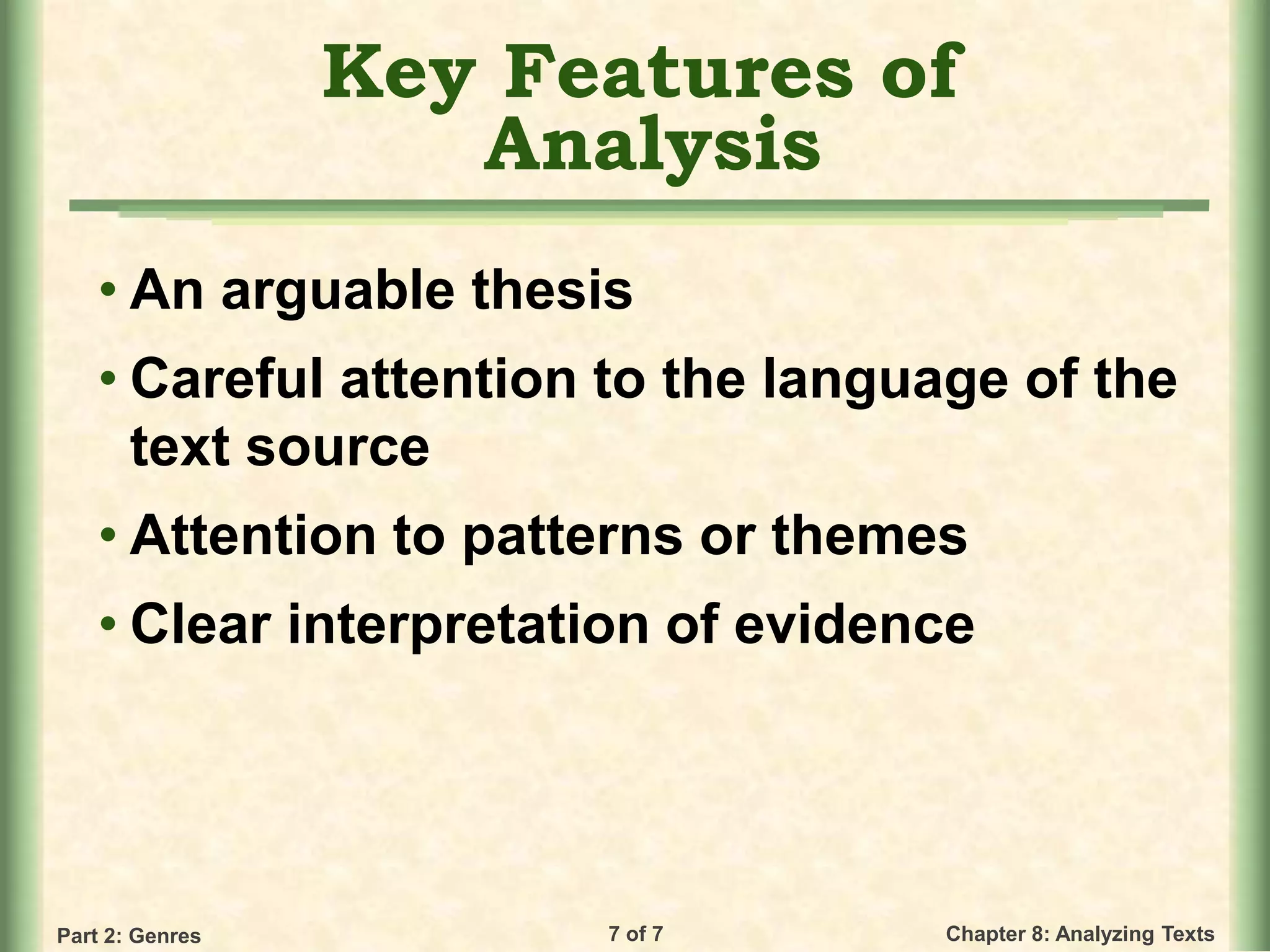 Analyzing texts and sources | PPTX