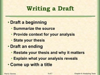 Analyzing texts and sources | PPTX