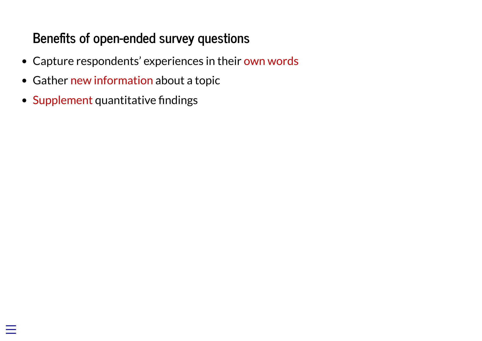 Analyzing textual data from open-ended survey questions | PDF