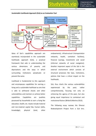 Analyzing The Dharavi Redevelopment Project Through A Capabilities And Livelihoods Lens | PDF