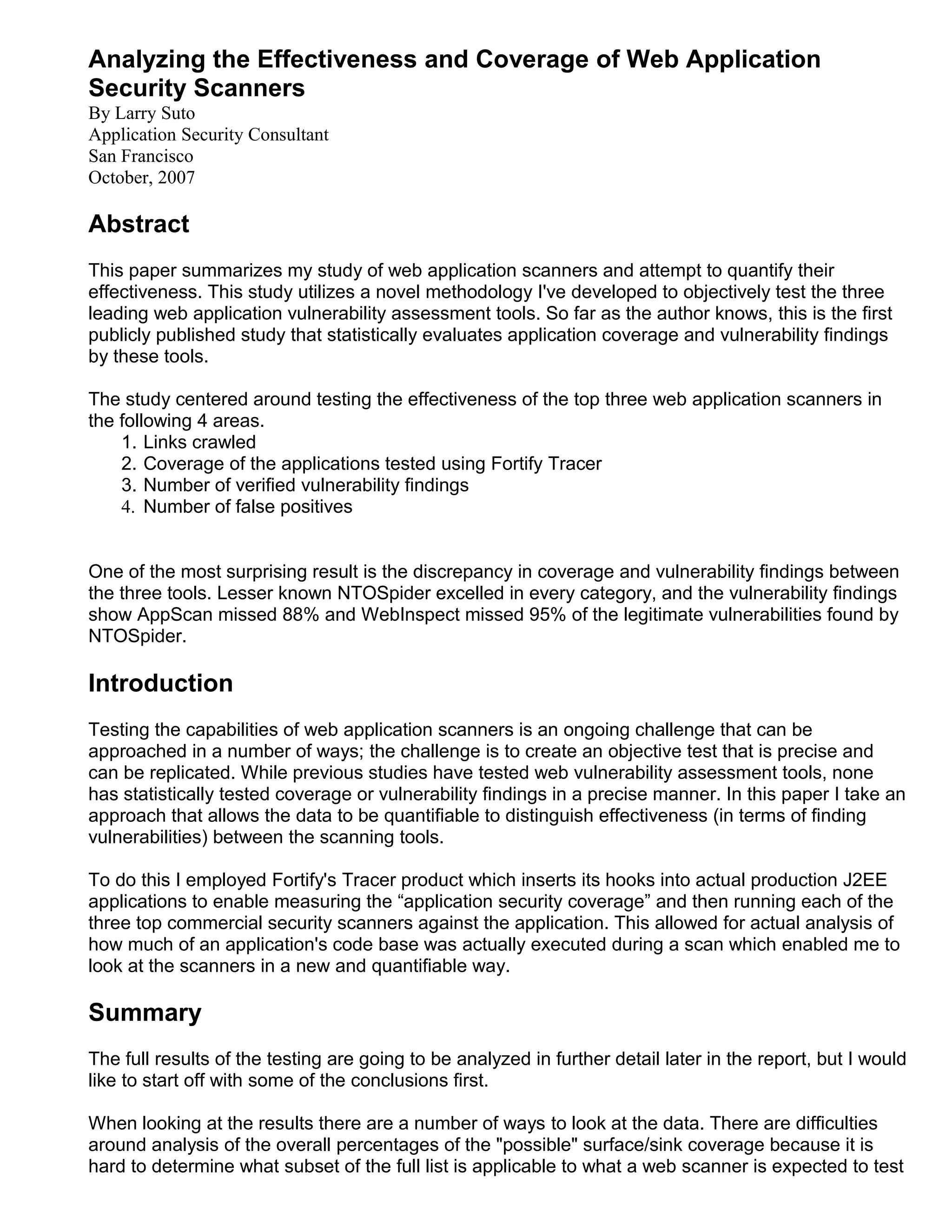 Analyzing the effectivess_and_coverage_of_web_app_scanners | PDF