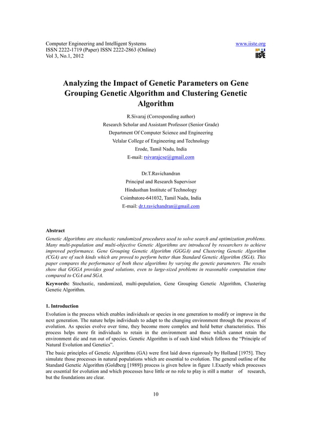 Analyzing The Impact Of Genetic Parameters On Gene Grouping Genetic Algorithm And Clustering