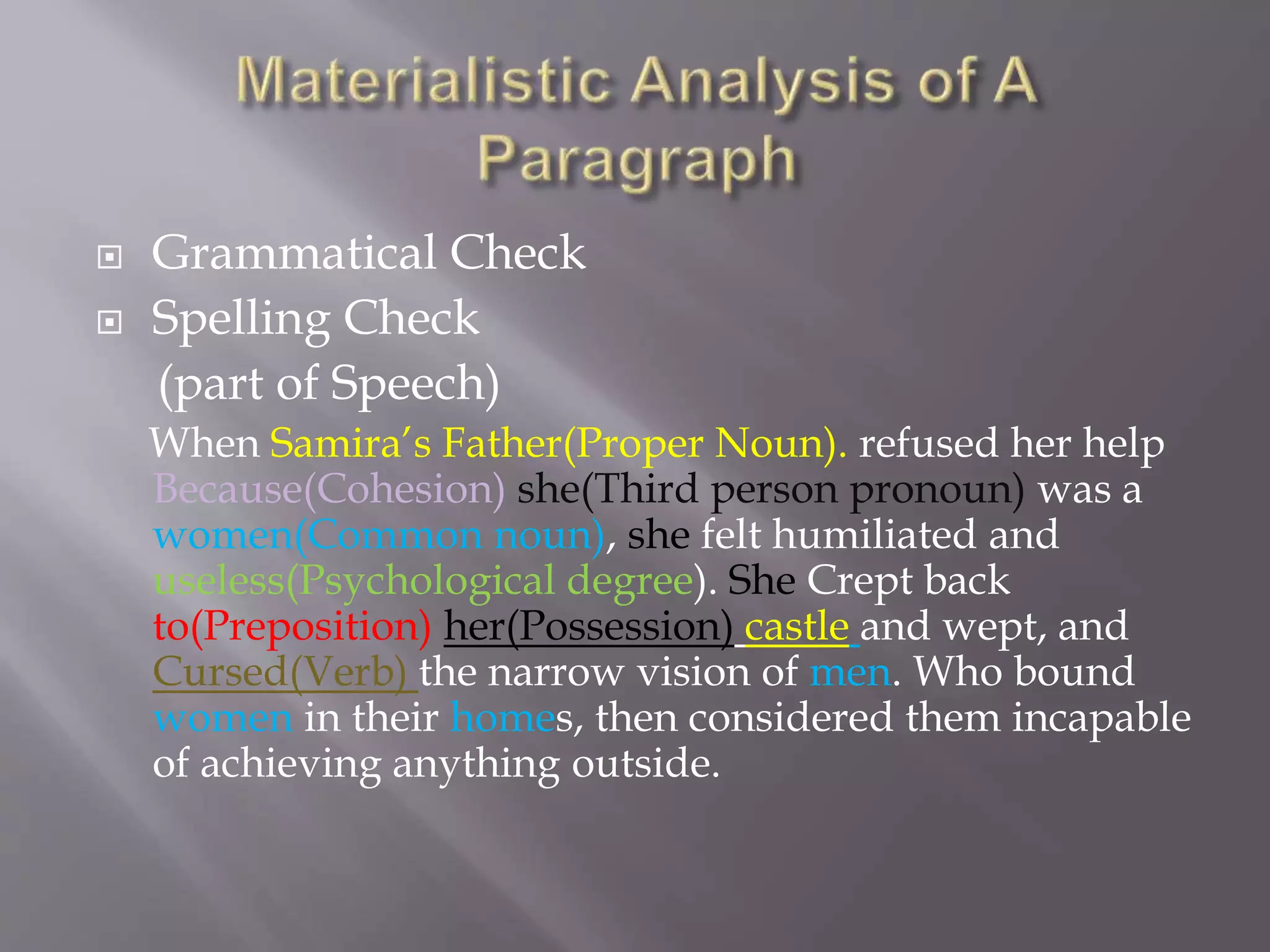 Analyzing the paragraph (Writing skills) | PPT