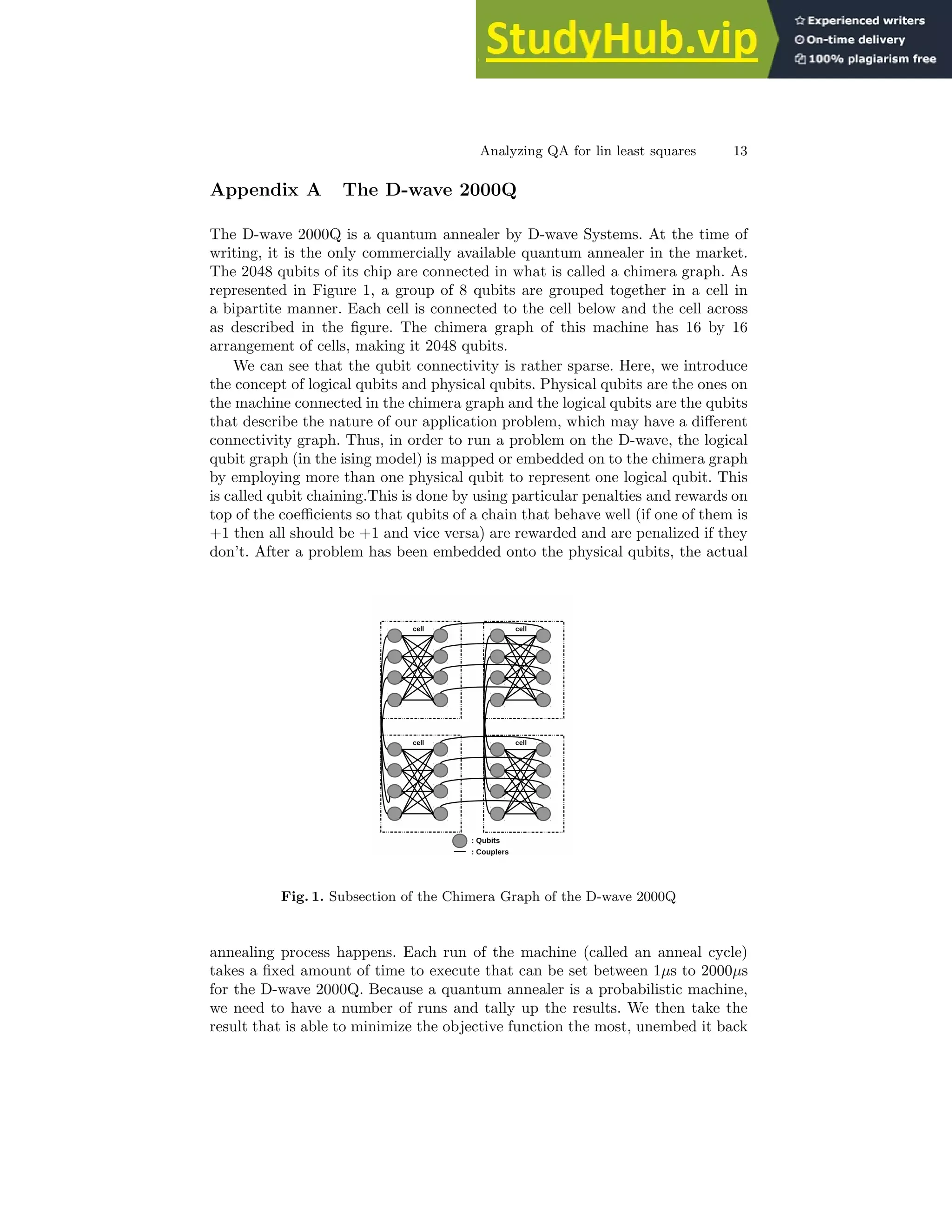 Analyzing The Quantum Annealing Approach For Solving Linear Least Squares Problems | PDF