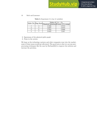Analyzing The Quantum Annealing Approach For Solving Linear Least Squares Problems | PDF