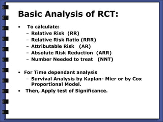 Analyzing the randomised control trial (rct) | PPTX