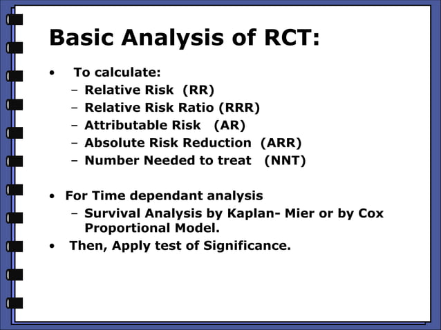 Analyzing the randomised control trial (rct) | PPTX | Medical Health