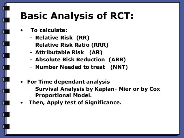 Analyzing the randomised control trial (rct)
